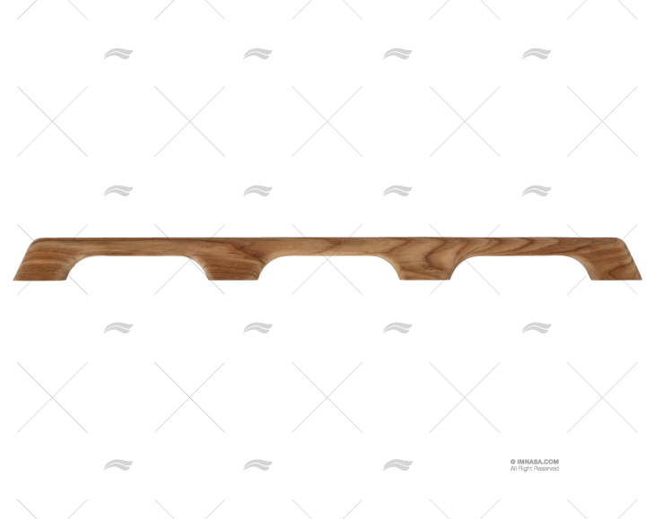 TEAK HANDRAIL 330mm 1 BOWS ARC MARINE